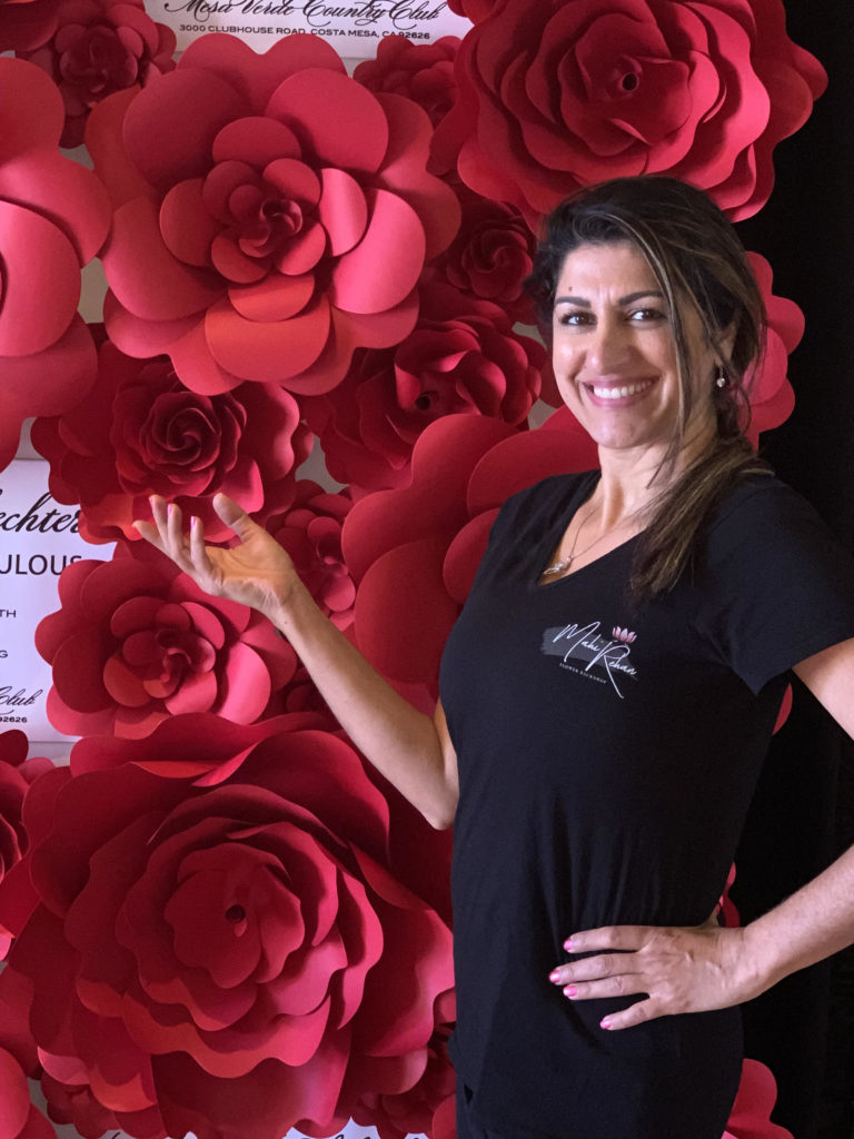 Step and Repeat Red Floral Wall-8'h x 8'w-ON SALE - Mahi Rehan