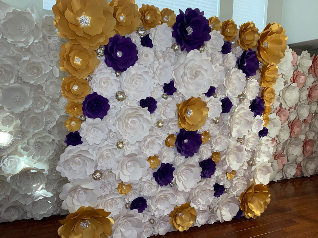 lakers-flower backdrop-white, gold & purple-#67 - Mahi Rehan